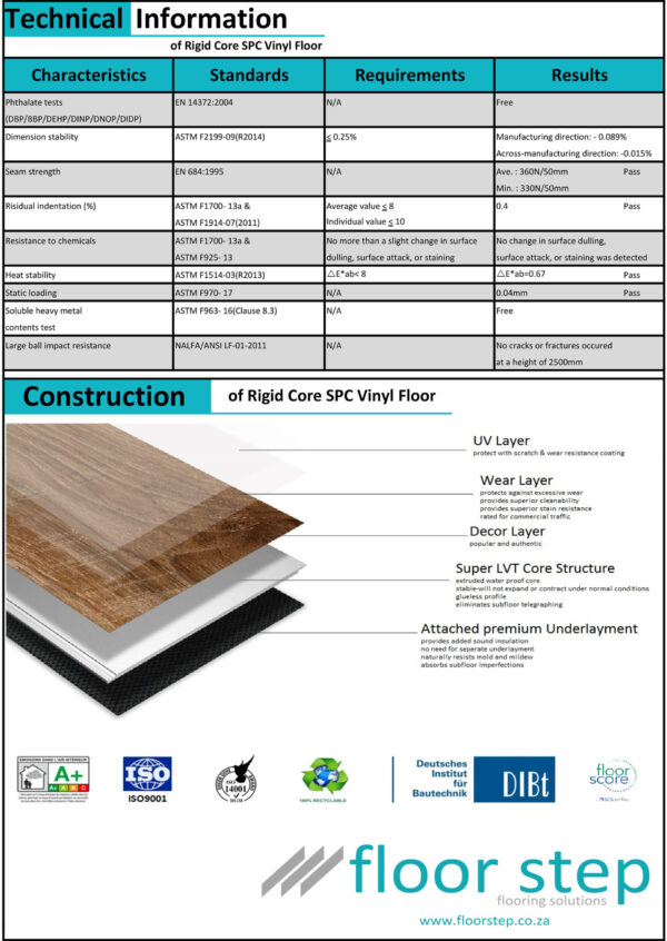 Rigid Core SPC Vinyl – Floorstep – WOD