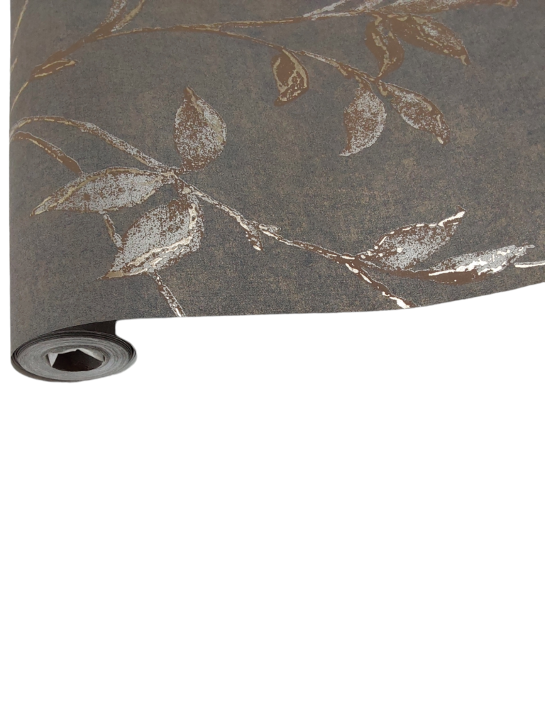 Non-Woven Foiling Brown/Gold Wallpaper – WOD